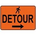 Safety Sign 8x12 Danger Sign Right Arrow Pedestrian Detour Traffic Sign ...