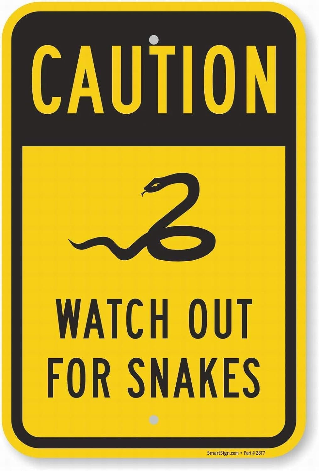 Safety Sign 8x12 Danger Sign Watch Out for Snakes Wall Art Warning ...
