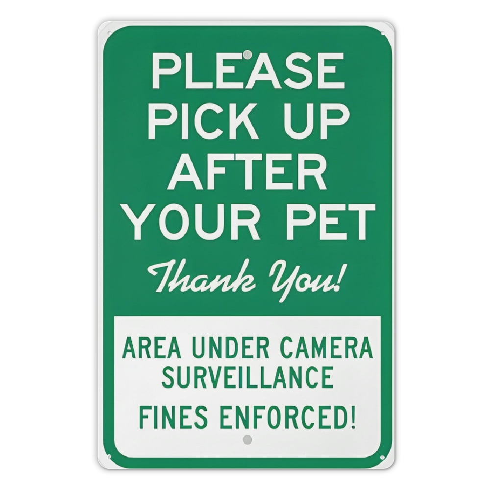 Safety Sign 8x12 Dog Poop Signs Please Pick Up After Your Pet Thank You ...