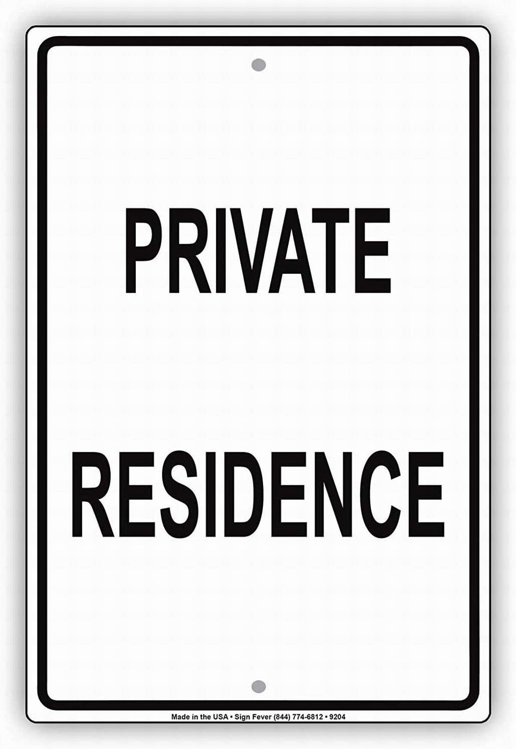 Safety Sign 8x12 Private Residence Property Land Premises No Entry Wall ...