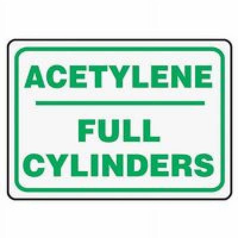 Safety Sign, Acetylene - Full Cylinders, 7 X 10, Plastic - Walmart.com