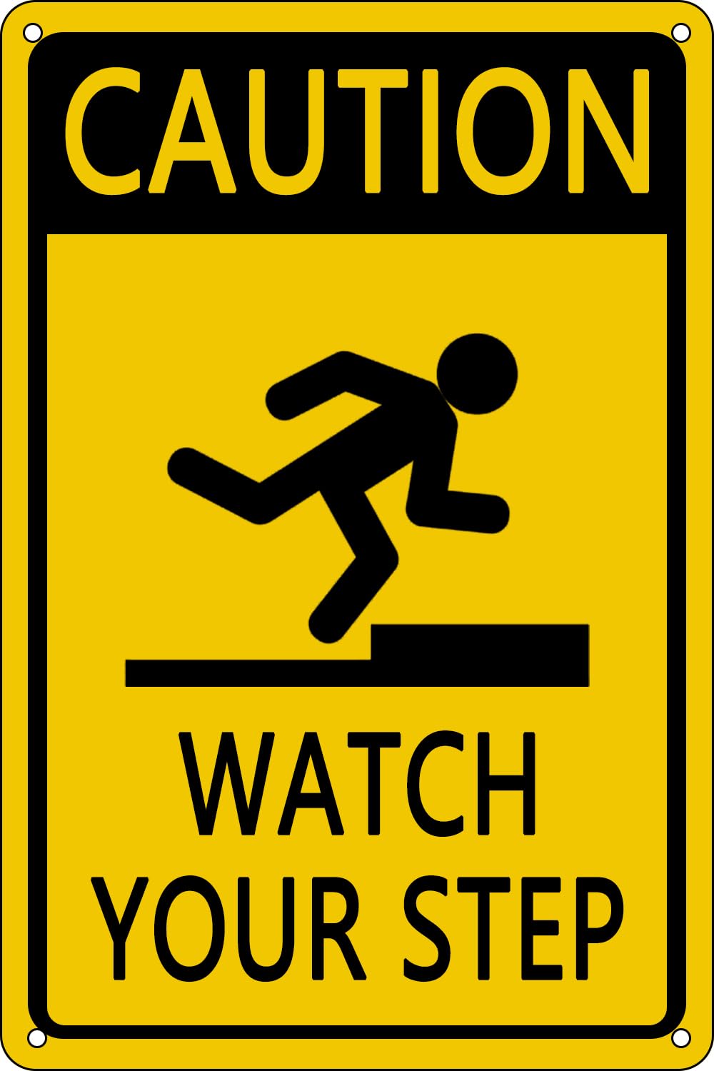 Safety Sign Caution Watch Your Step Sign Vintage Metal Tin Signs for ...