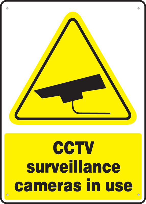 Safety Sign Cctv Surveillance Cameras In Use Signs Outdoor, Uv Printed ...