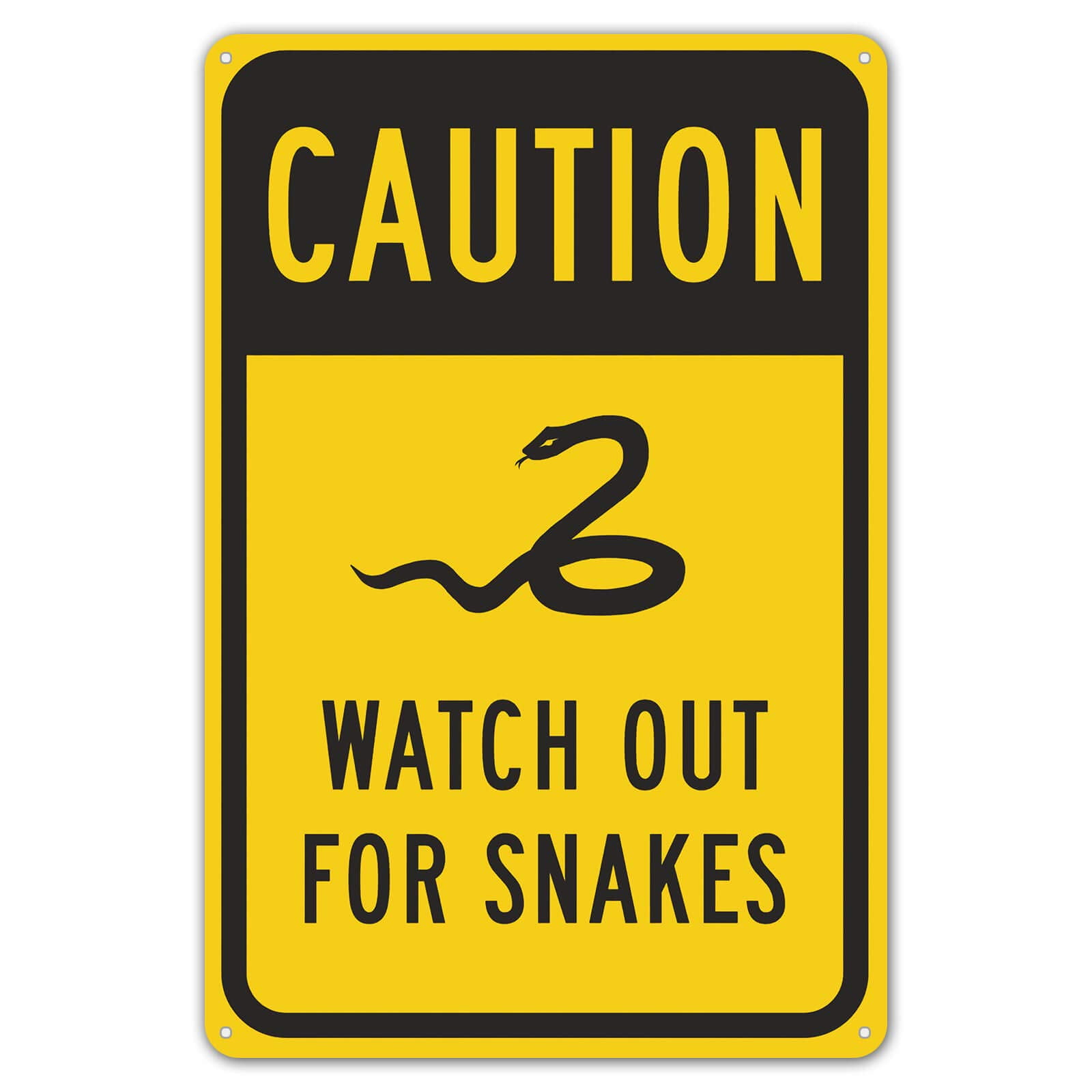 Safety Sign Danger Sign Watch Out for Snakes Wall Art Warning Caution ...