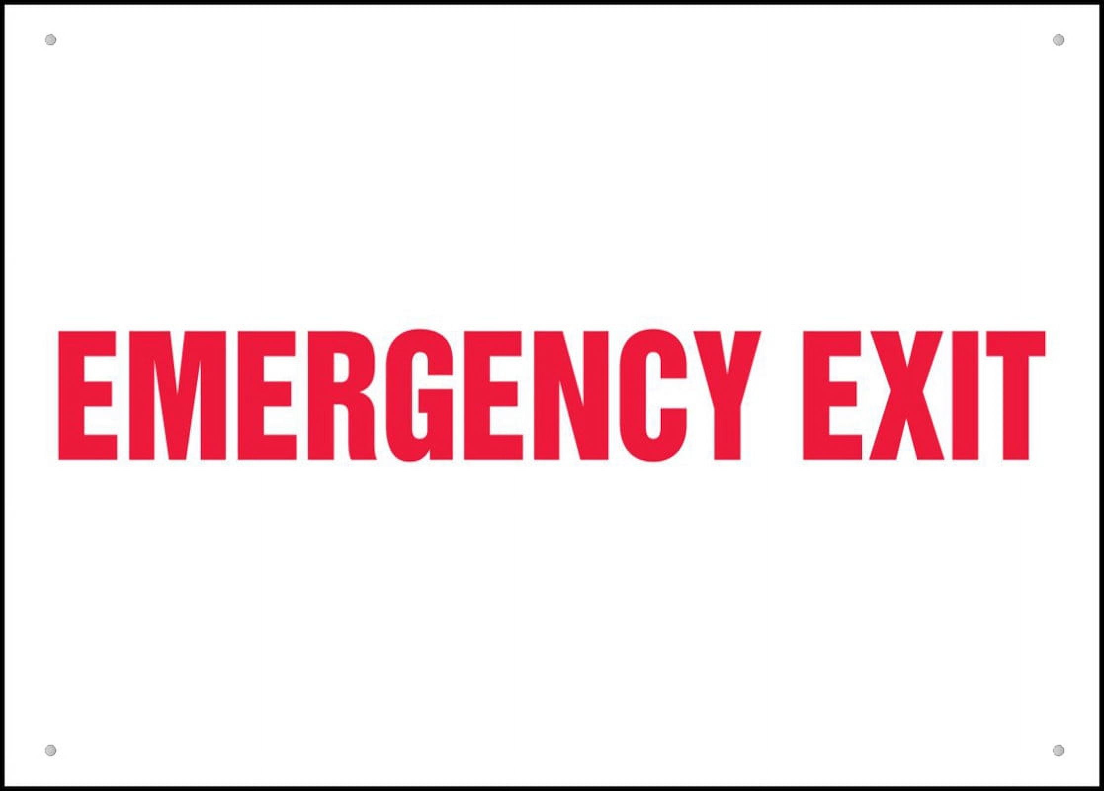 Safety Sign Emergency Exit Centered Text Metal Signs 12X8 Inch Rust ...