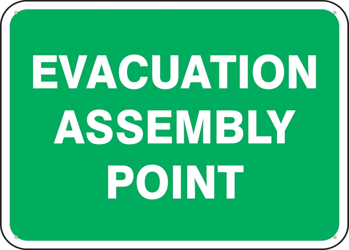 Safety Sign Evacuation Assembly Point 8 X 12 Inches Rust Free ...