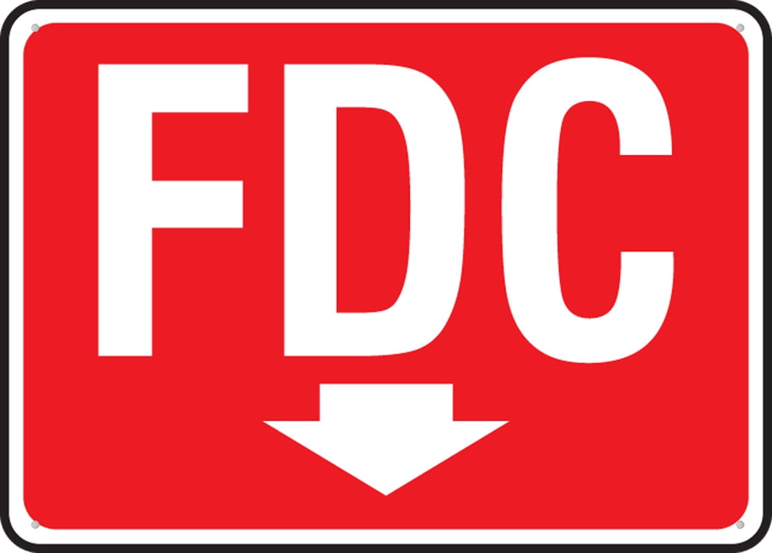 Safety Sign Fdc Down Arrow 12X8 Inches Metal Aluminum Signs, Weather ...