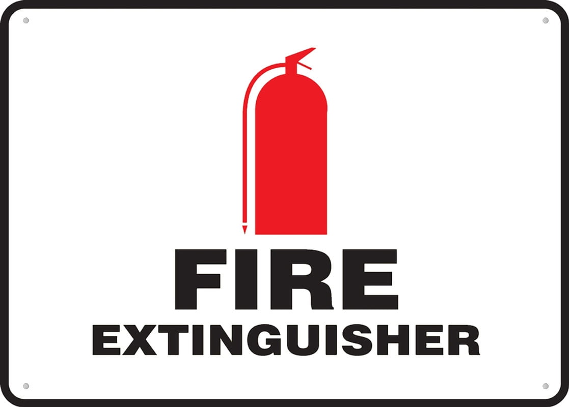 Safety Sign Fire Extinguisher 8"X12" Rust Free Aluminum Signs Outdoor ...