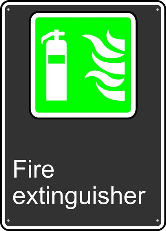 Safety Sign Fire Extinguisher Outdoor Metal Sign - 12 X 8 Metal Signs ...