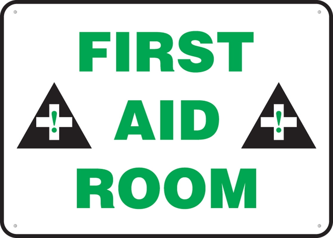 Safety Sign First Aid Room Signs Outdoor, Uv Printed Aluminum 12 X 8 In ...