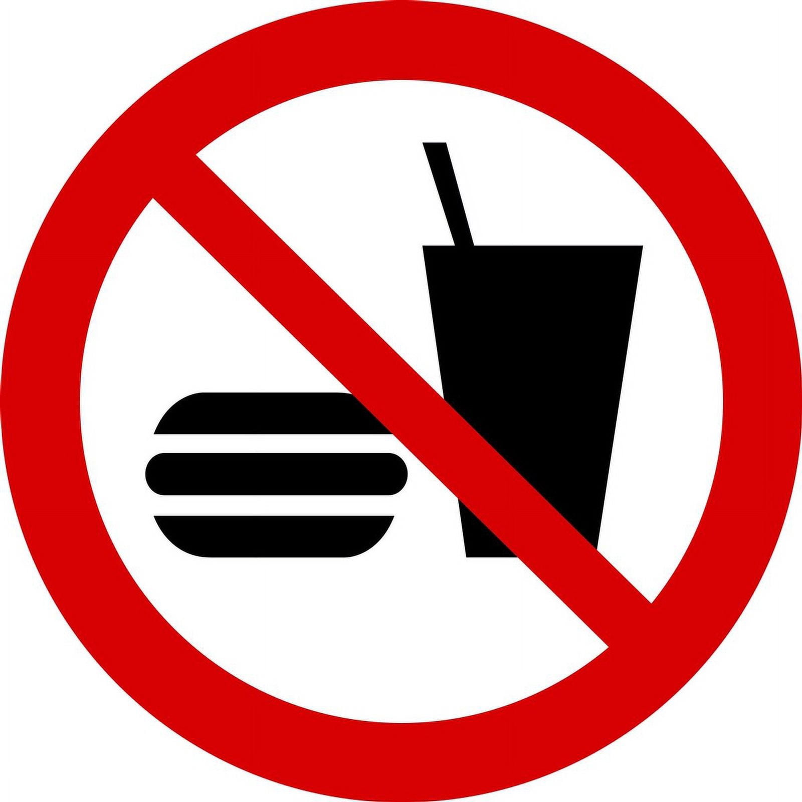 Safety Sign No Eating Or Drinking 12 Inch Tin Sign Great For Garden And ...