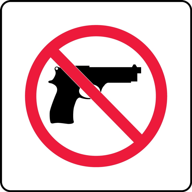 Safety Sign No Firearms Graphic For House 12"Yard Sign, Premium ...