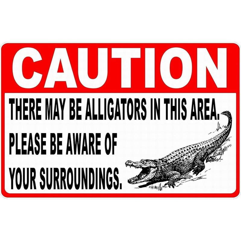 Safety Sign Notice Danger Warning 8X12 Tin Sign Decor Caution There May ...