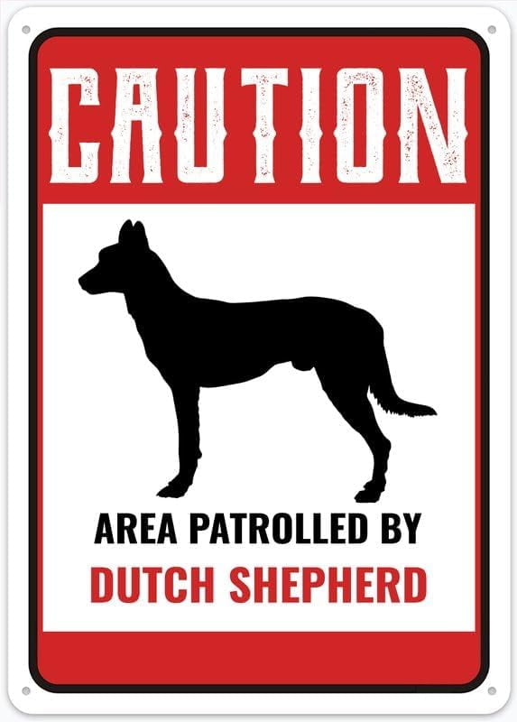Safety Sign Notice Danger Warning Sign Caution Area Patrolled By Dutch ...