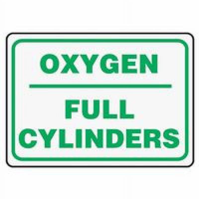 Safety Sign, Oxygen - Full Cylinders, 7 X 10, Adhesive Vinyl - Walmart.com