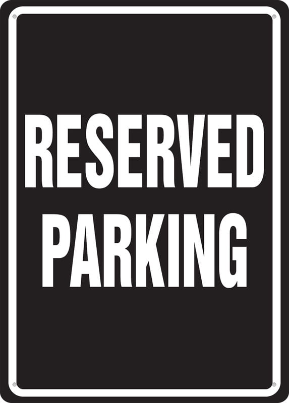 Safety Sign Reserved Parking Outdoor Metal Sign - 12 X 8 Metal Signs ...