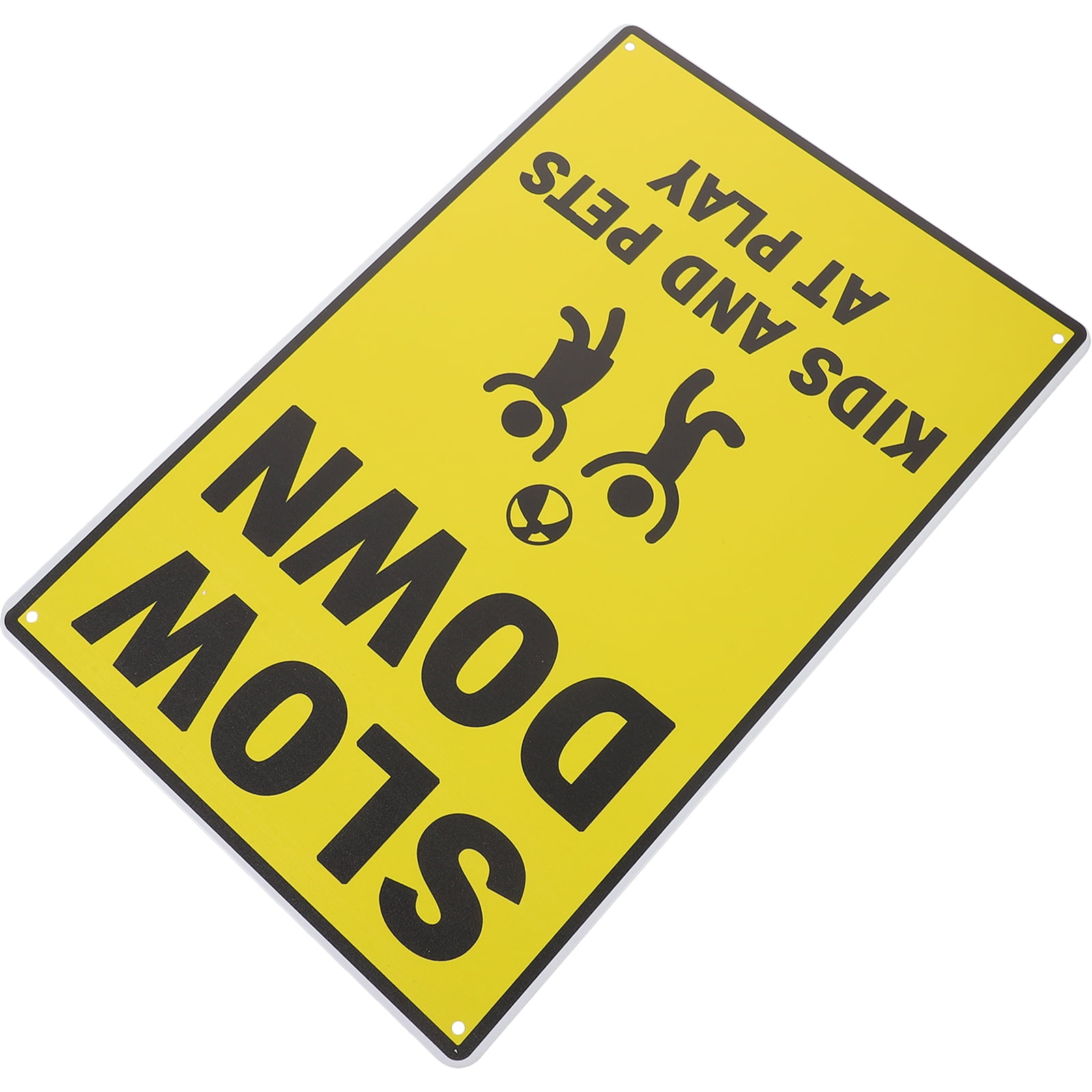 Safety Signs Children Playing Caution Outdoor Street Miss Yellow ...