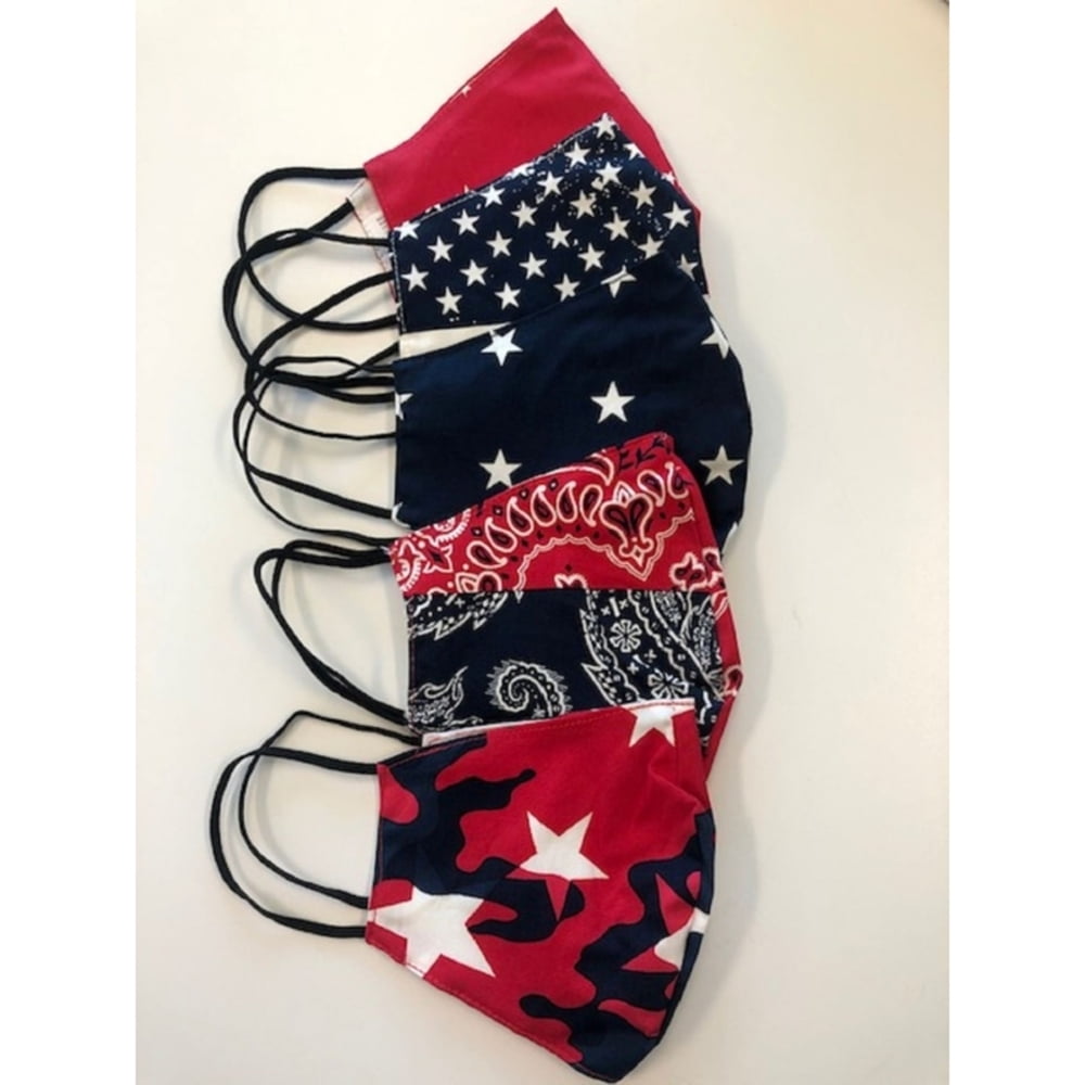 Safety Smile Fsa2-5Ppk-2 Americana Face Mask Multicolored 5 pc ...