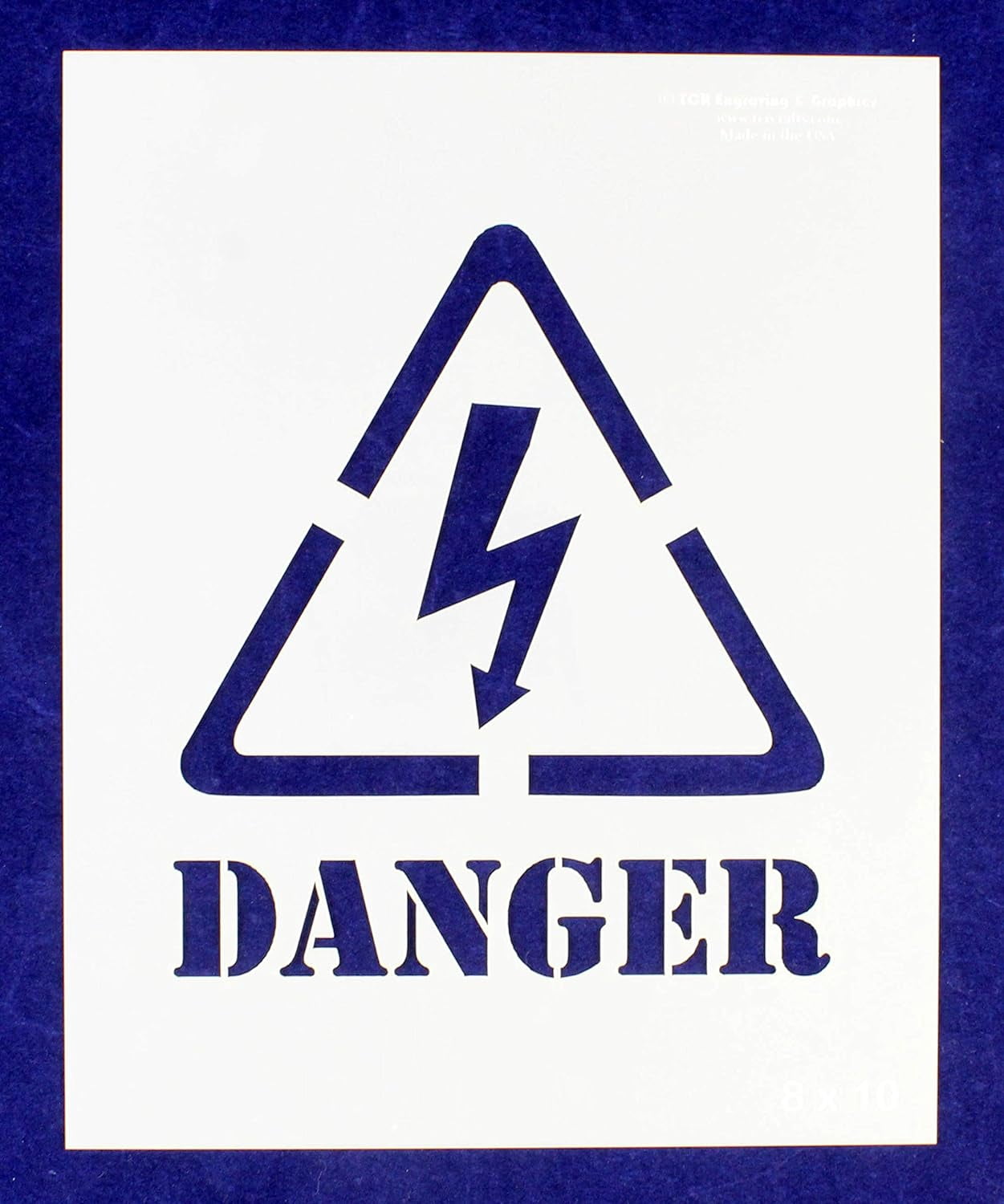 Safety Stencil - Warning - Electric Shock - High Voltage - 8 Inch x 10 ...