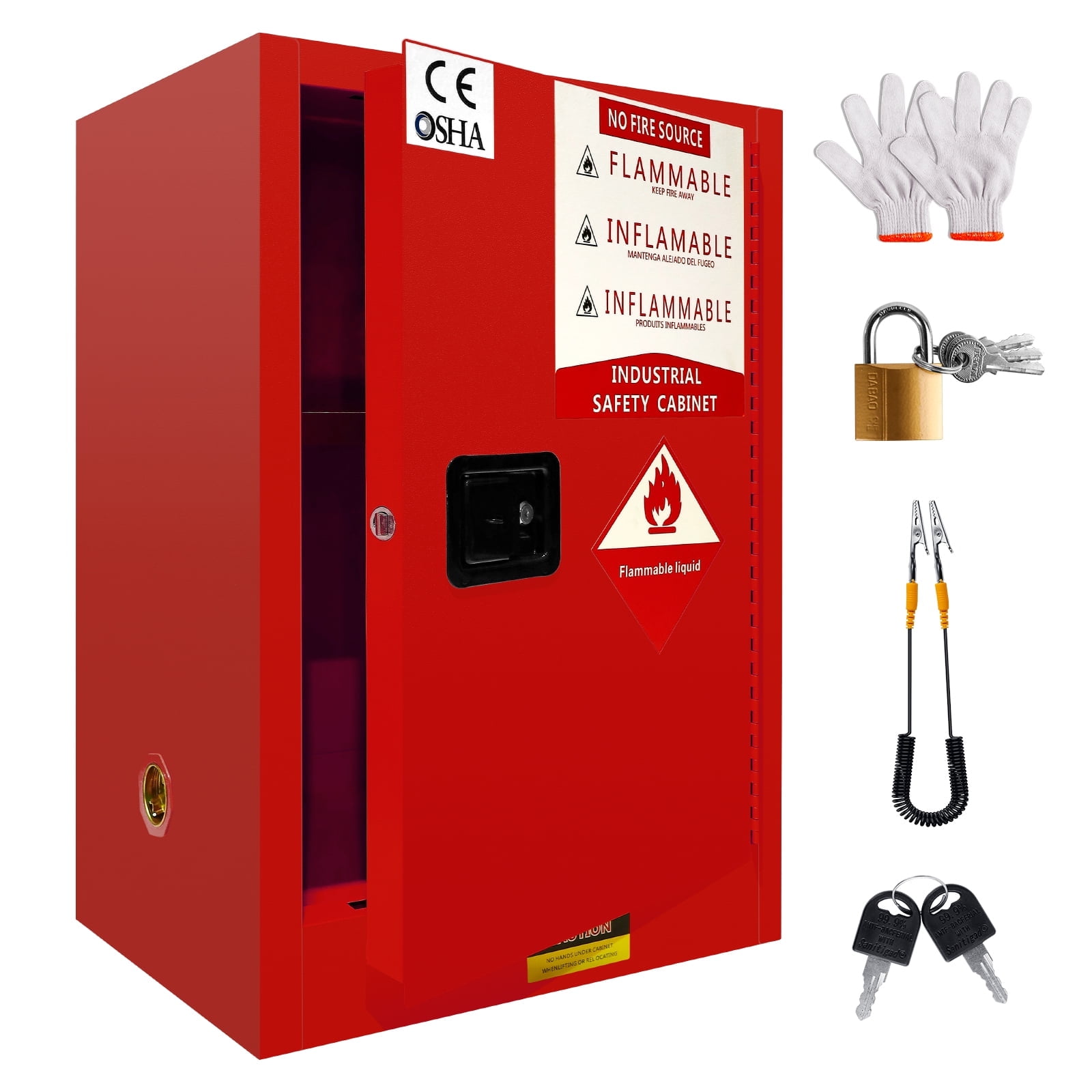 Safety Storage Cabinet, Chemical Storage Cabinet, 23 x 18 x 35 in ...