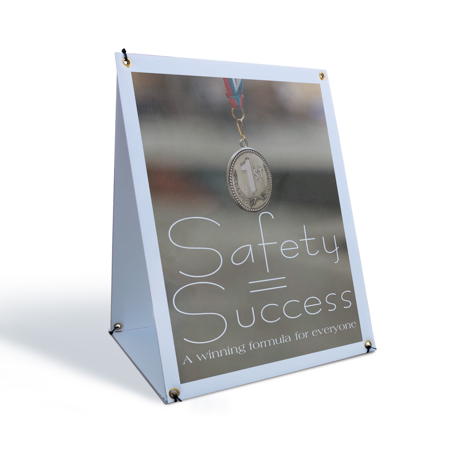 Safety Success Winning Form Sidewalk Sign 24 Inch x 36 Inch A-Frame ...