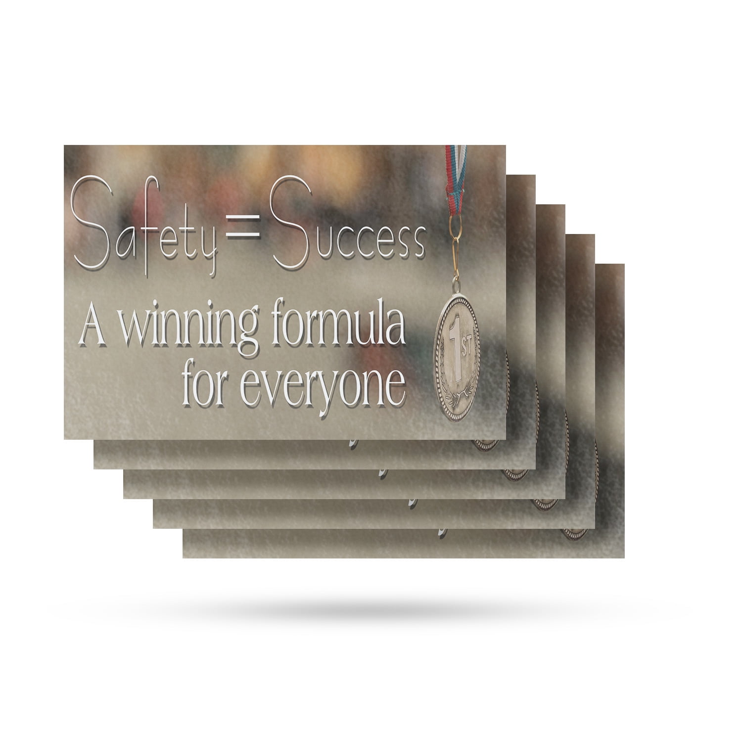 Safety Success Winning Form Vinyl Decal 5 Pack of 12 Inch x 16 Inch ...