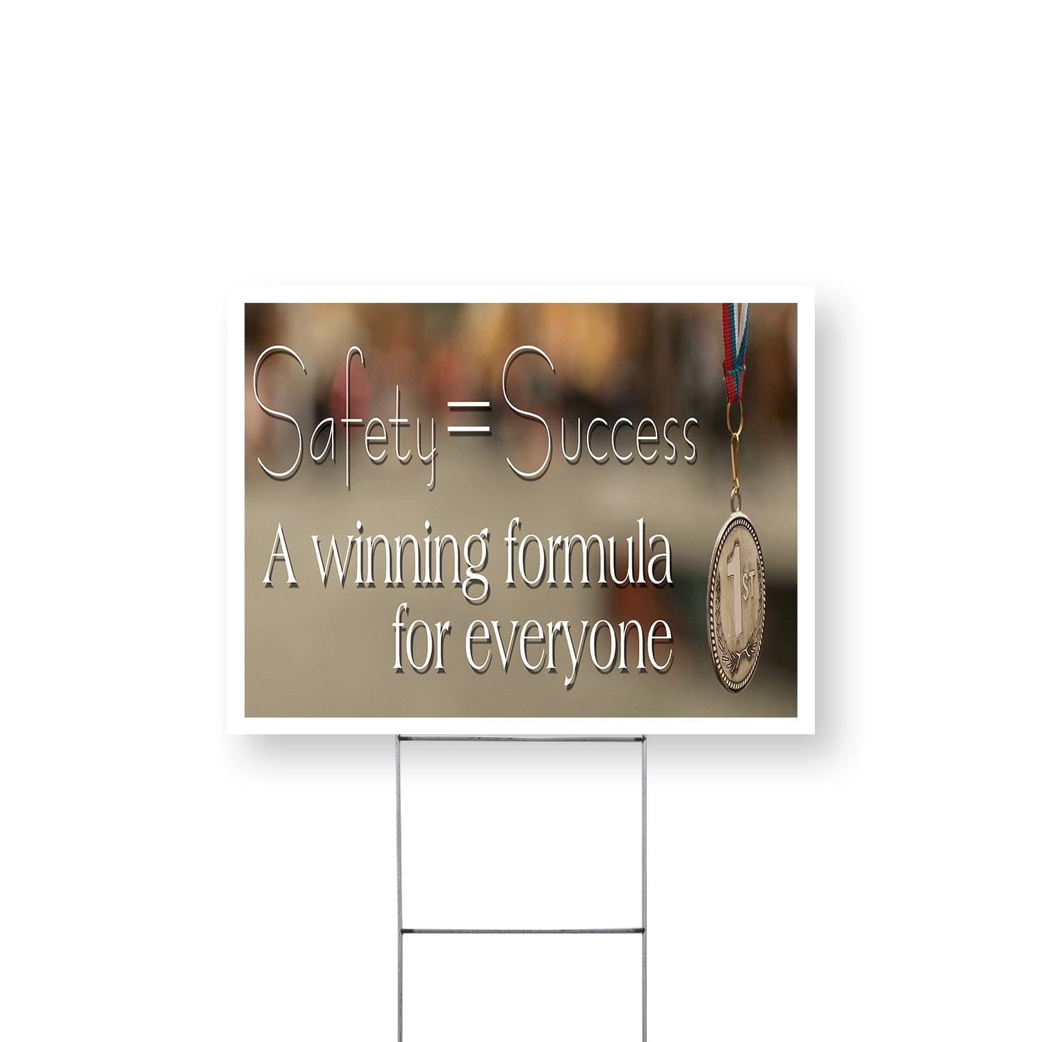 Safety Success Winning Form Yard Sign 12 Inch x 16 Inch Single Sided ...