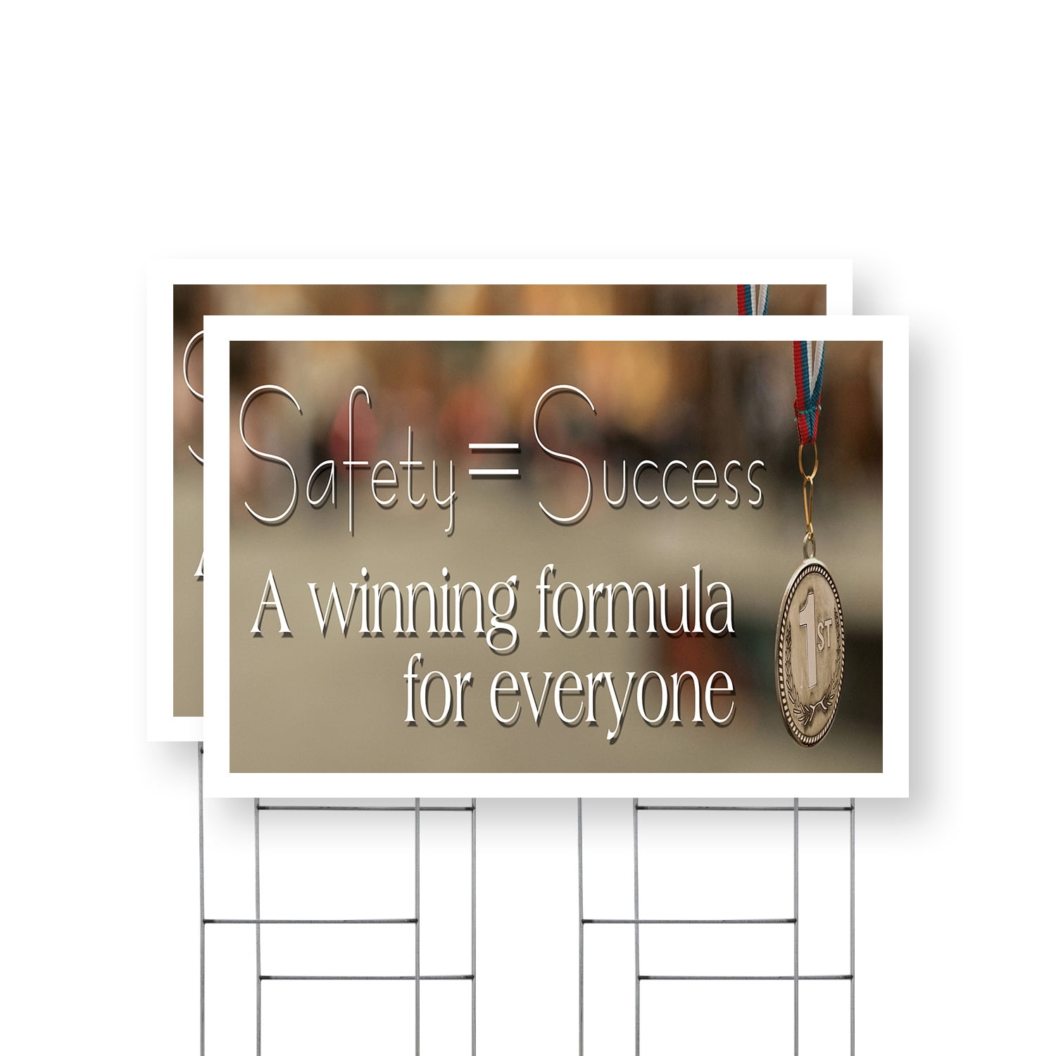 Safety Success Winning Form Yard Sign 2 Pack of 24 Inch x 36 Inch ...