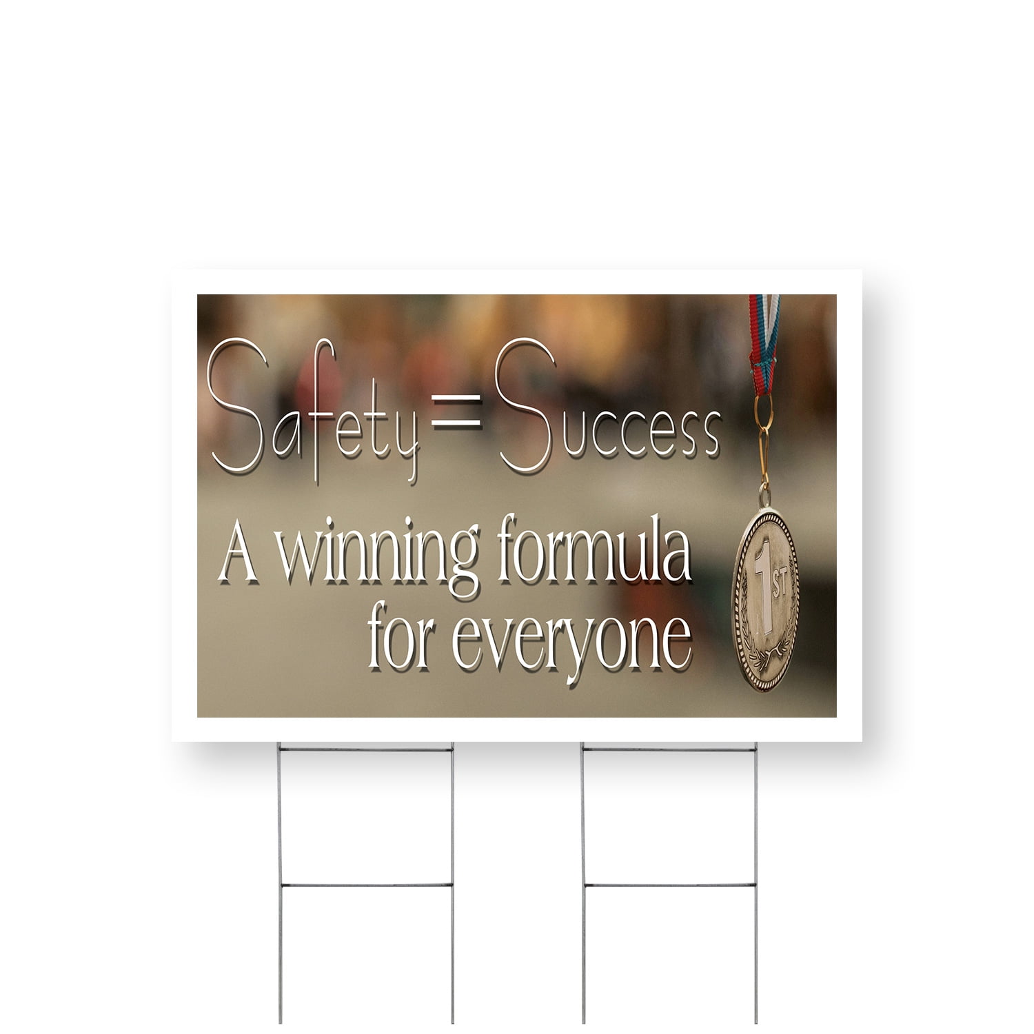 Safety Success Winning Form Yard Sign 24 Inch x 36 Inch Single Sided ...