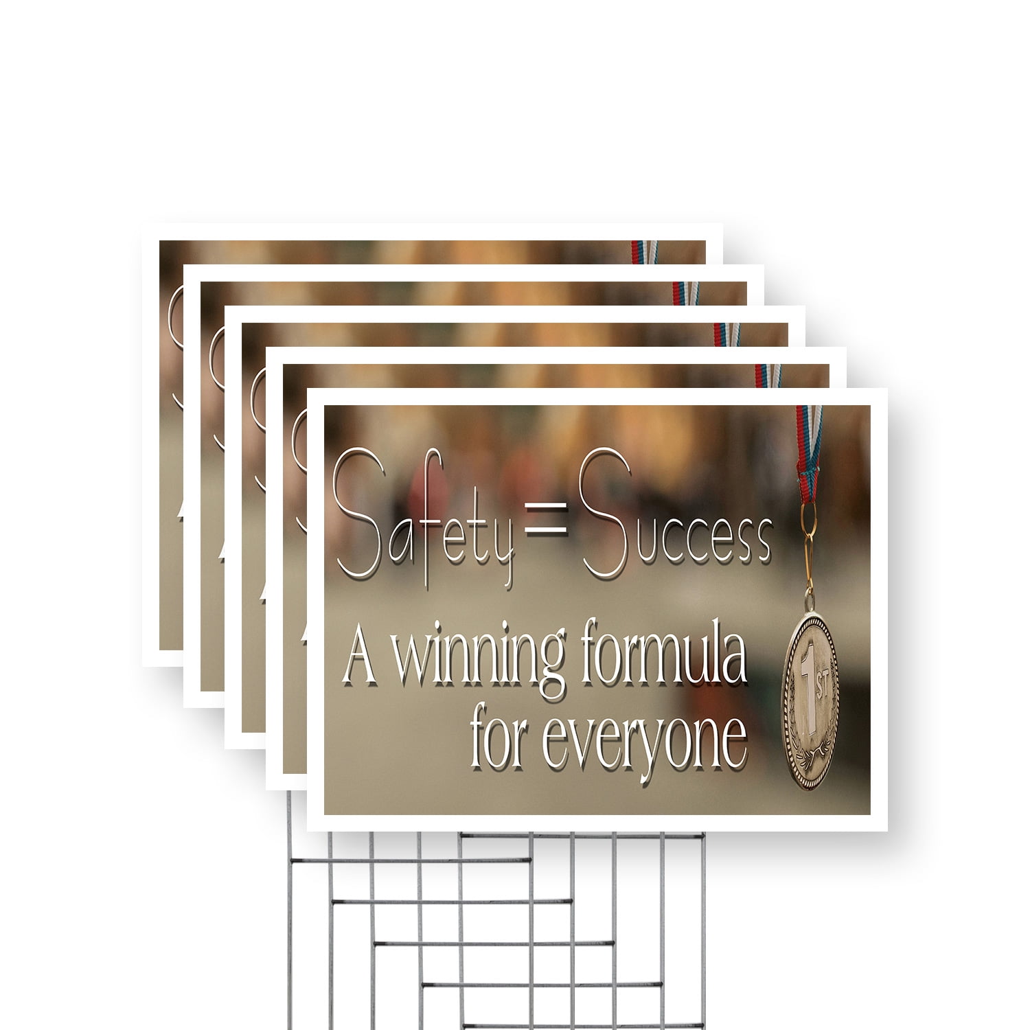 Safety Success Winning Form Yard Sign 5 Pack of 18 Inch x 24 Inch ...