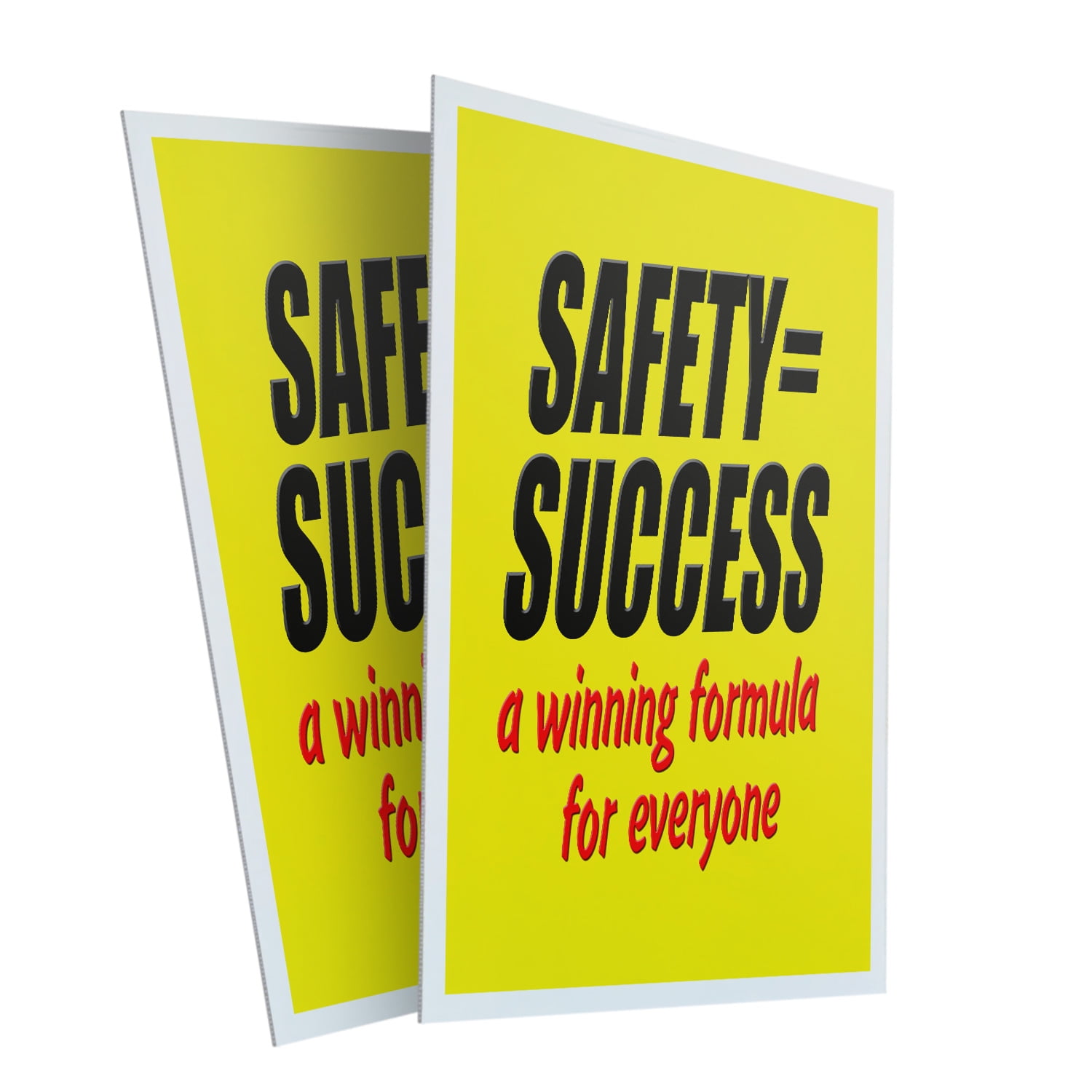 Safety=Success Winning Formula (2-PACK) 24" x 36" Plastic Signs | Sign ...