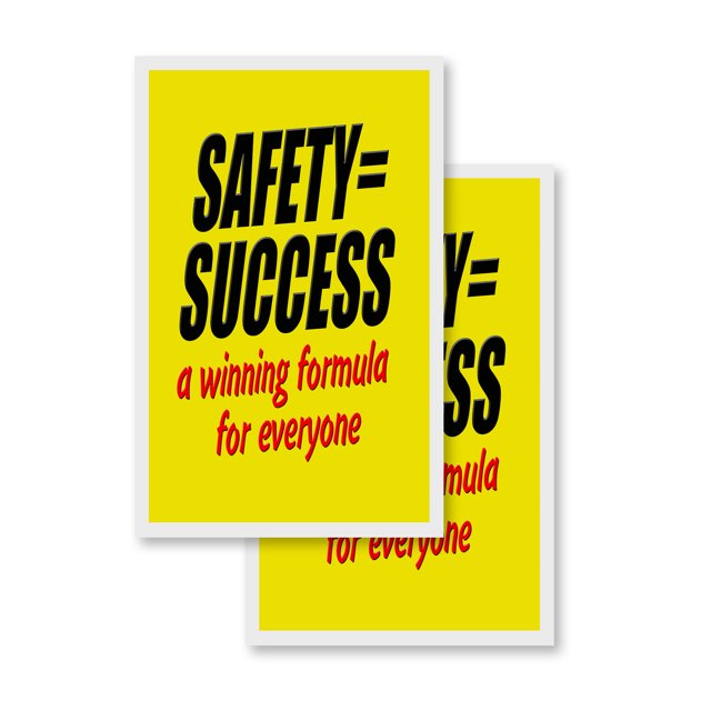 Safety=Success Winning Formula (2-PACK) 24" x 36" Vinyl Decals | Sign ...