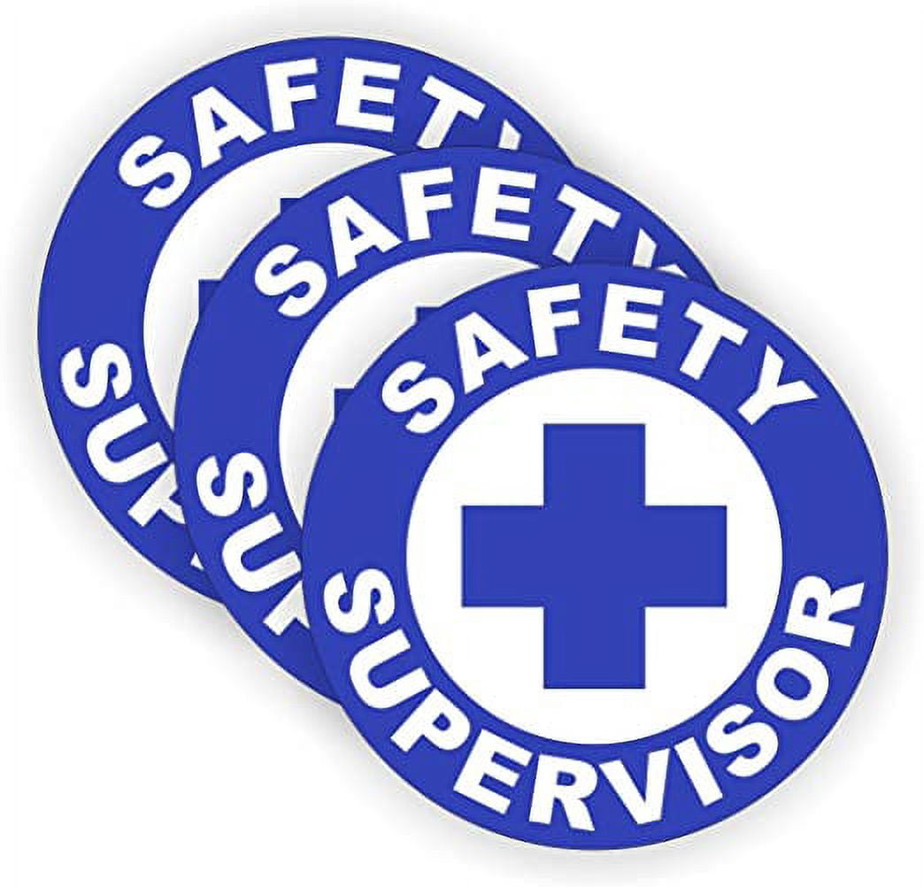 Safety Supervisor Hard Hat Sticker / Helmet Decal Label Lunch Tool Box ...