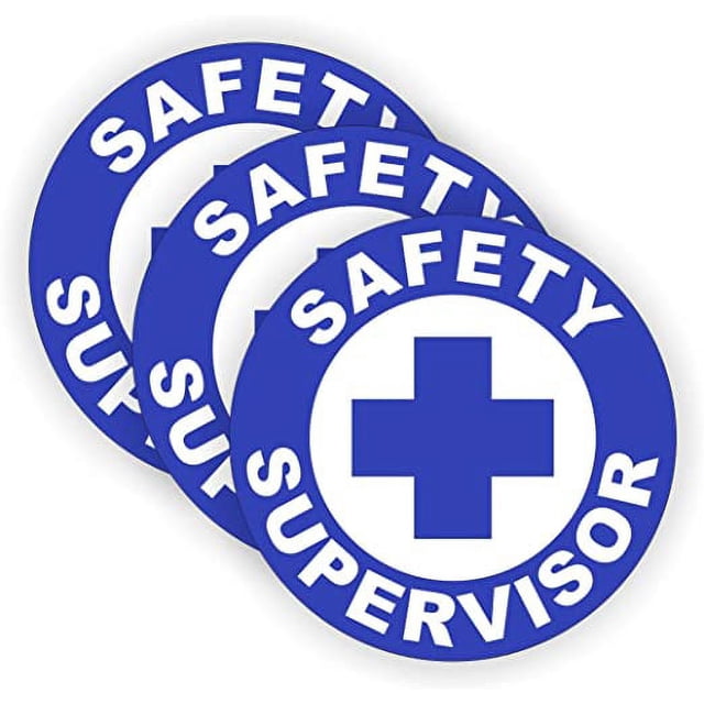 Safety Supervisor Hard Hat Sticker / Helmet Decal Label Lunch Tool Box ...