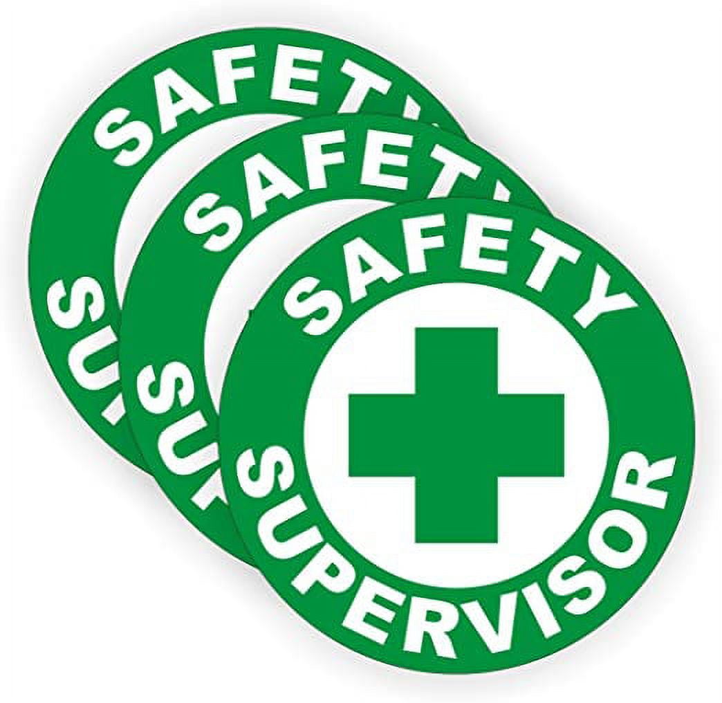 Safety Supervisor Hard Hat Sticker / Helmet Decal Label Lunch Tool Box ...