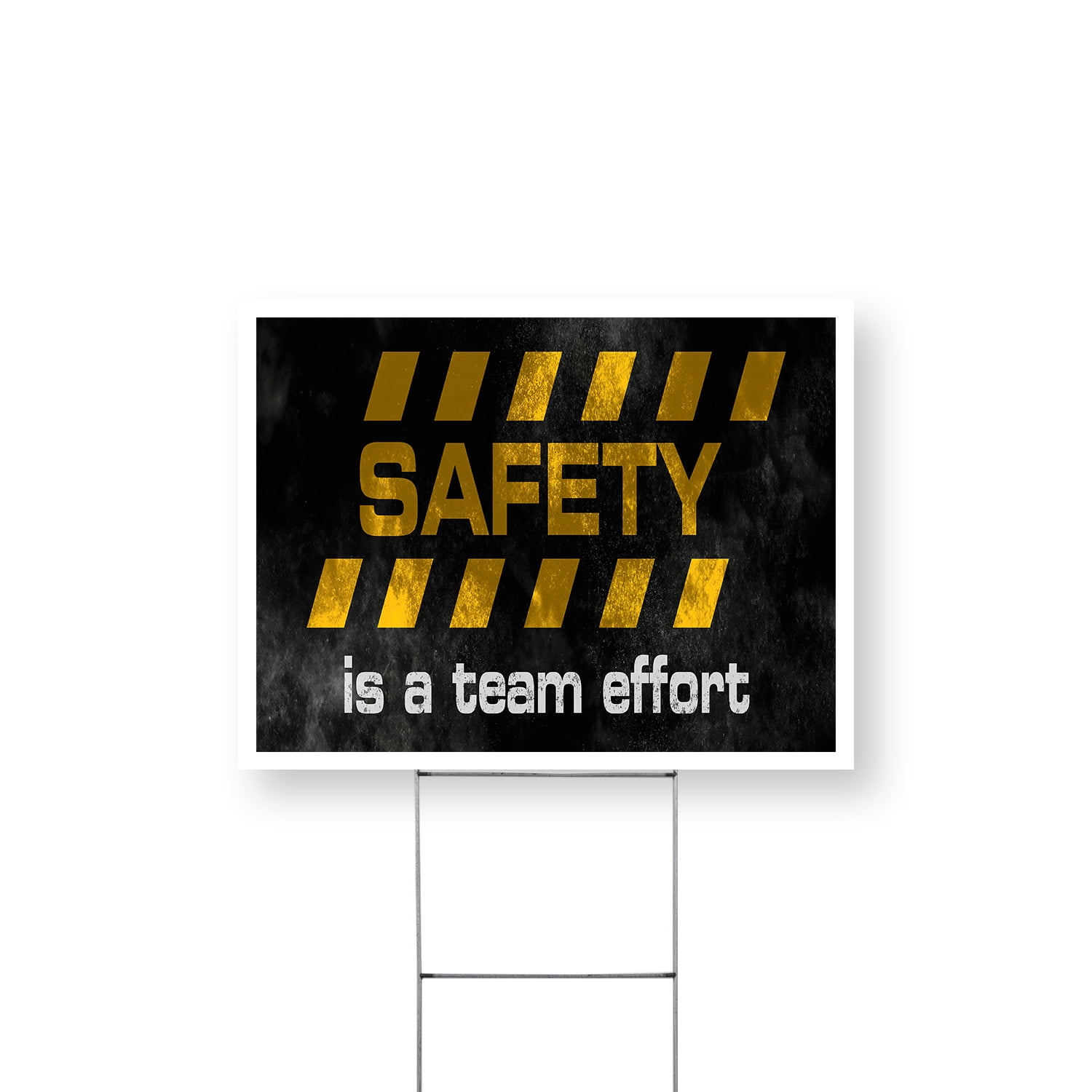 Safety Is a Team Effort Yard Sign 12 Inch x 16 Inch Double Sided ...
