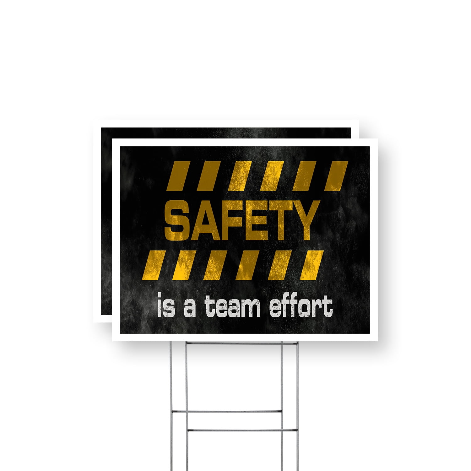 Safety Is a Team Effort Yard Sign 2 Pack of 12 Inch x 16 Inch Double ...