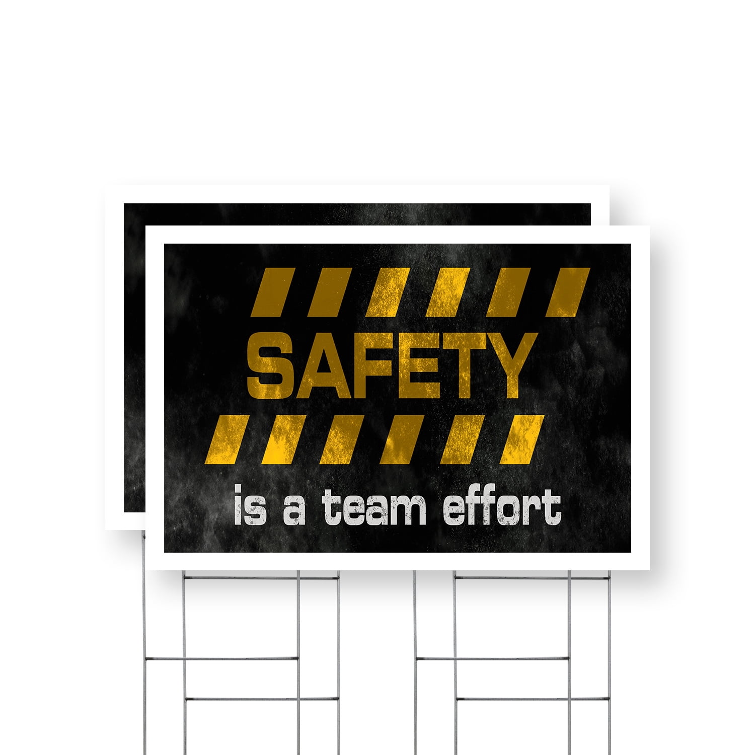 Safety Is a Team Effort Yard Sign 2 Pack of 24 Inch x 36 Inch Double ...