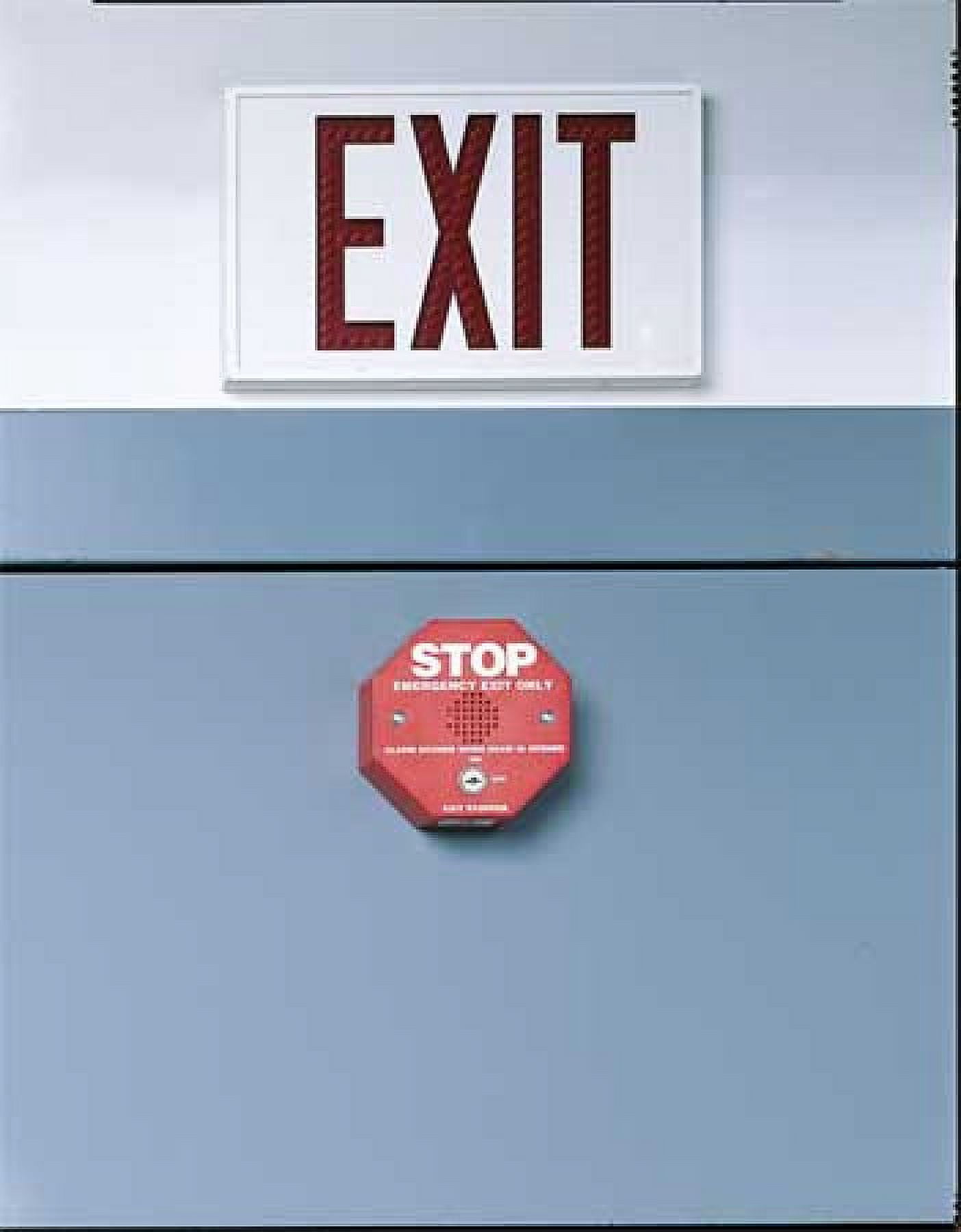 Safety Technology International Exit Door Alarm,Red,Polycarbonate,100 ...
