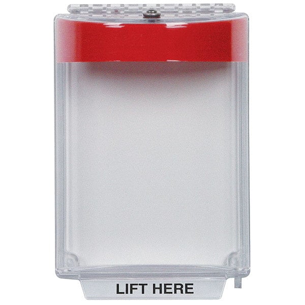 Safety Technology International Pull Station Cover w/Horn,Flush,Red STI ...