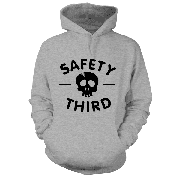 Safety Third - Heather Gray Hoodie - Walmart.com
