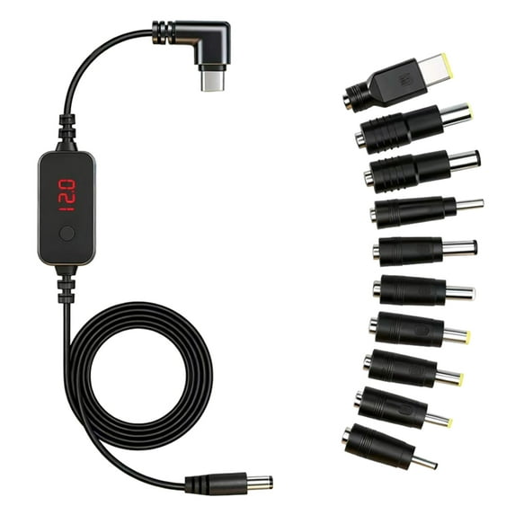 Safety Type C to DC5.5 Charging Cable +10 Adapters with Overcurrent ...