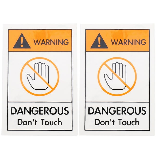 Safety Warning Label No Touch Do Not Sign Full English 2pcs Packed Decals Pvc Stickers Vinyl