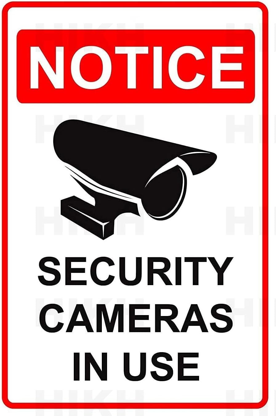 Safety Warning Signs Notice Security Cameras in Use Camera Surveillance ...
