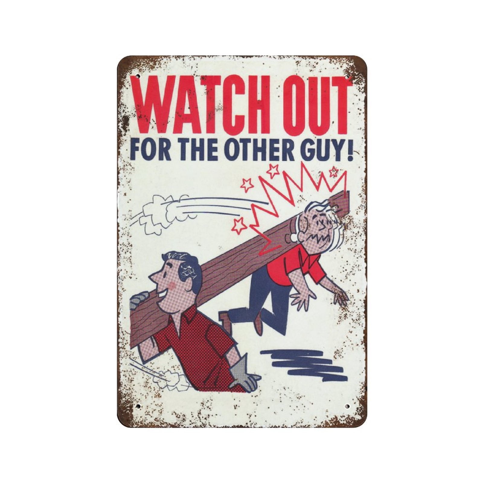 Safety Watch Out tin sign,Retro style, farmhouse decoration, home, bar ...