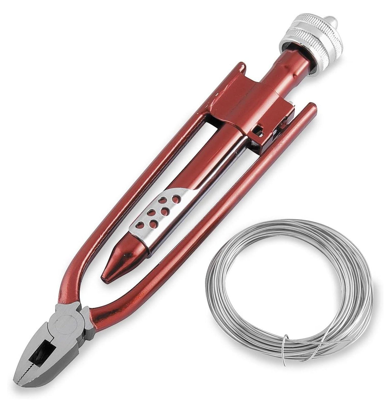 Safety Wire Pliers with Wire 6 1/2" Red - Walmart.com