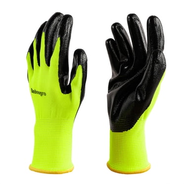 KAYGO Work Gloves PU Coated 12 Pairs, KG15P, Safety Work Gloves Nylon ...