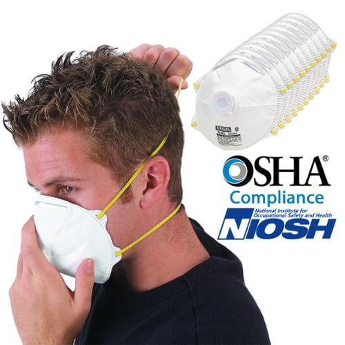 Safety Works 10102483 10-Pack N95 Respirator - Walmart.com