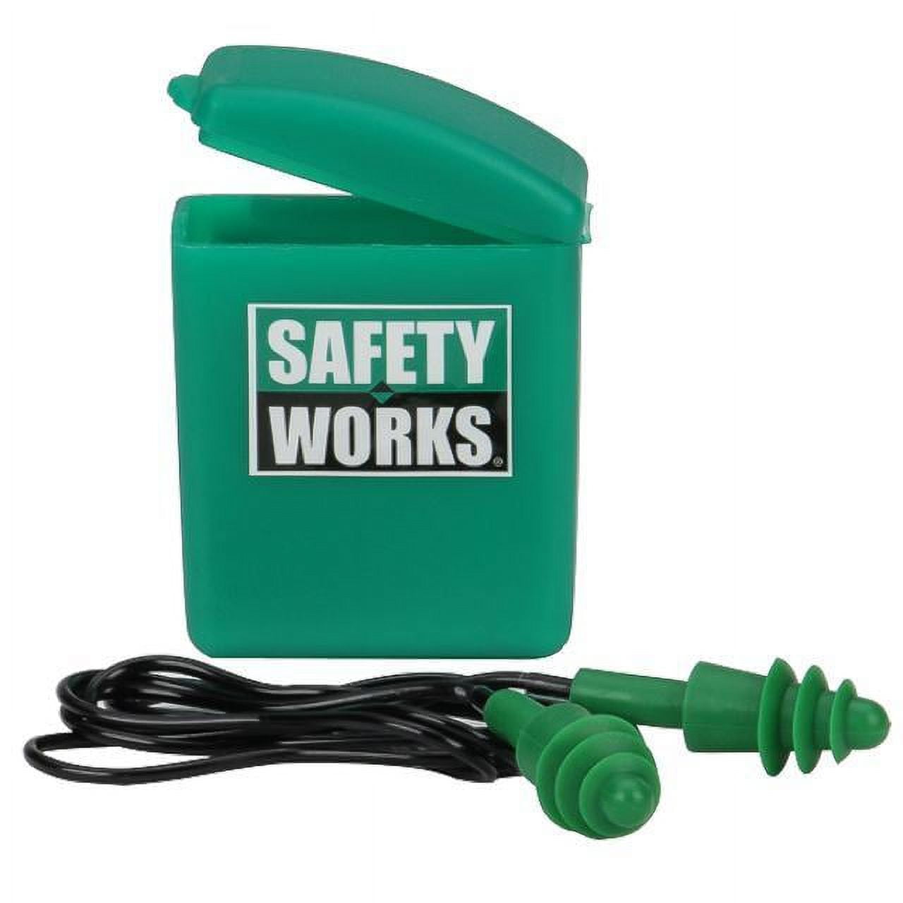 Safety Works SWX00353 Green Ear Plugs W/ Hard Case (1 Pair) - Walmart.com