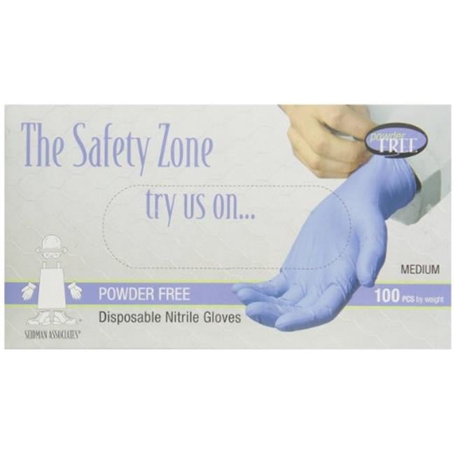 Safety Zone Disposable Nitrile Gloves, Medium, Blue, 100/Box - Walmart.com